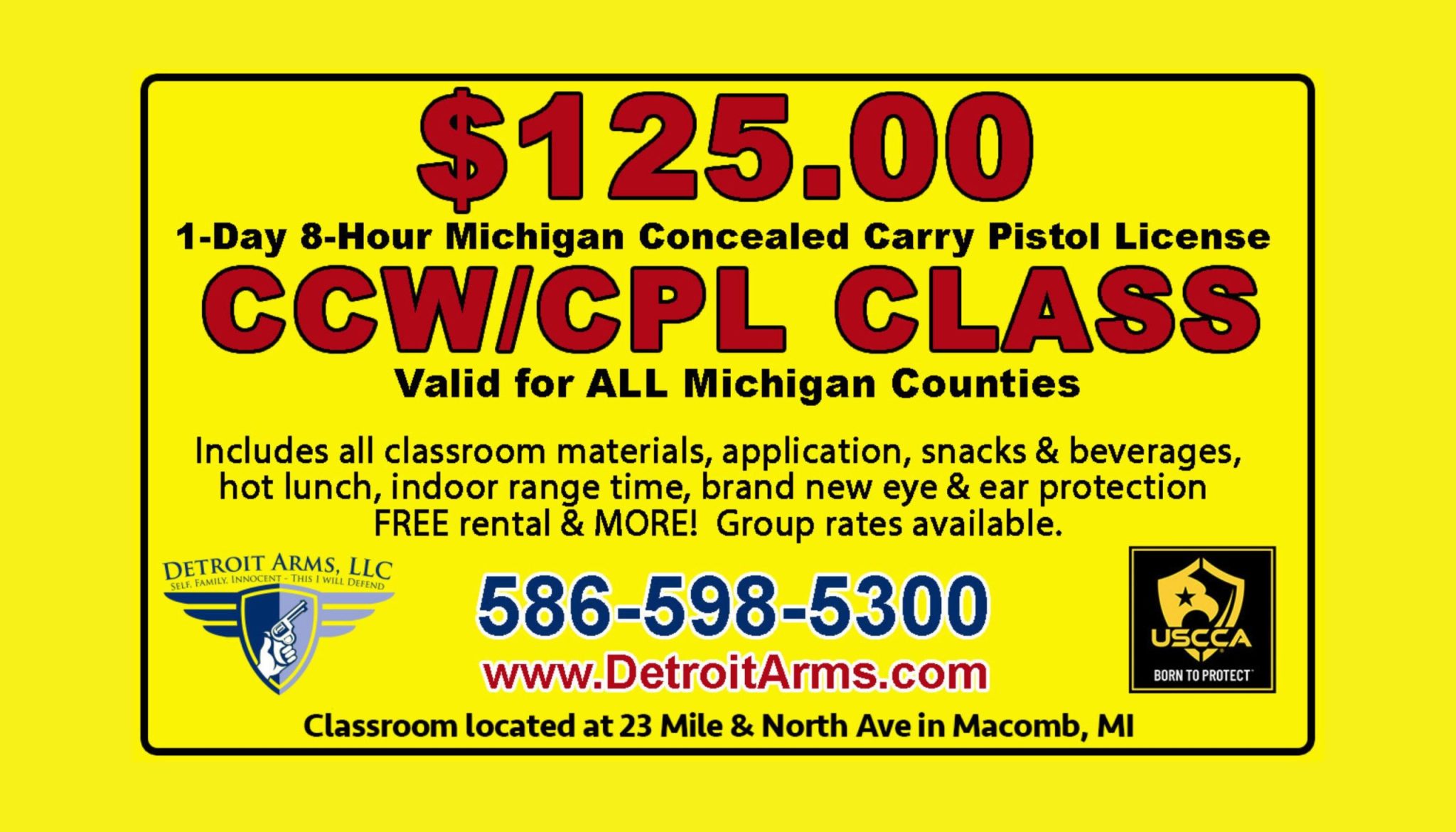 Detroit Arms Michigan Concealed Carry CCW/CPL Training